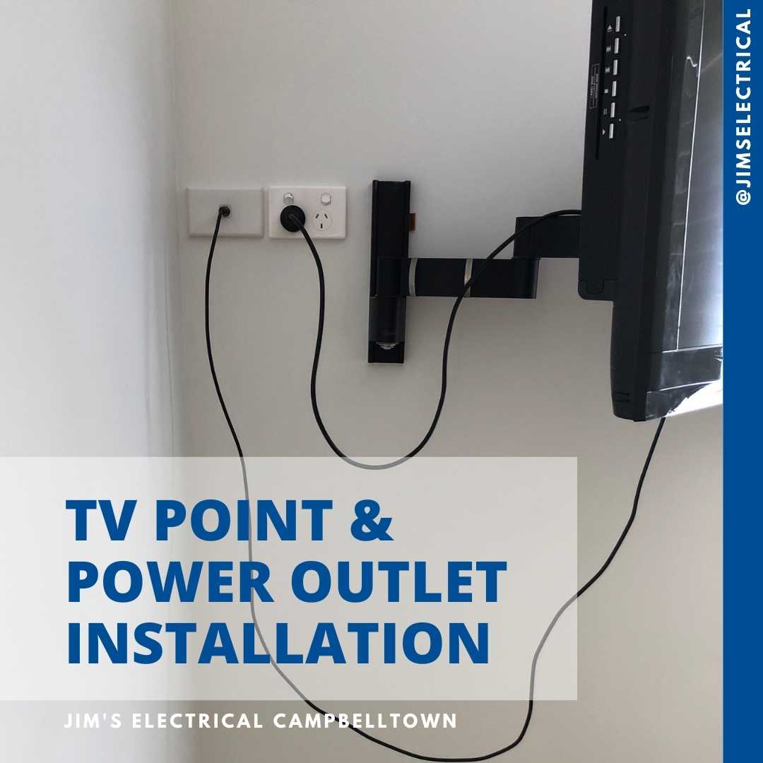 TV Point and Power Outlet Installation
