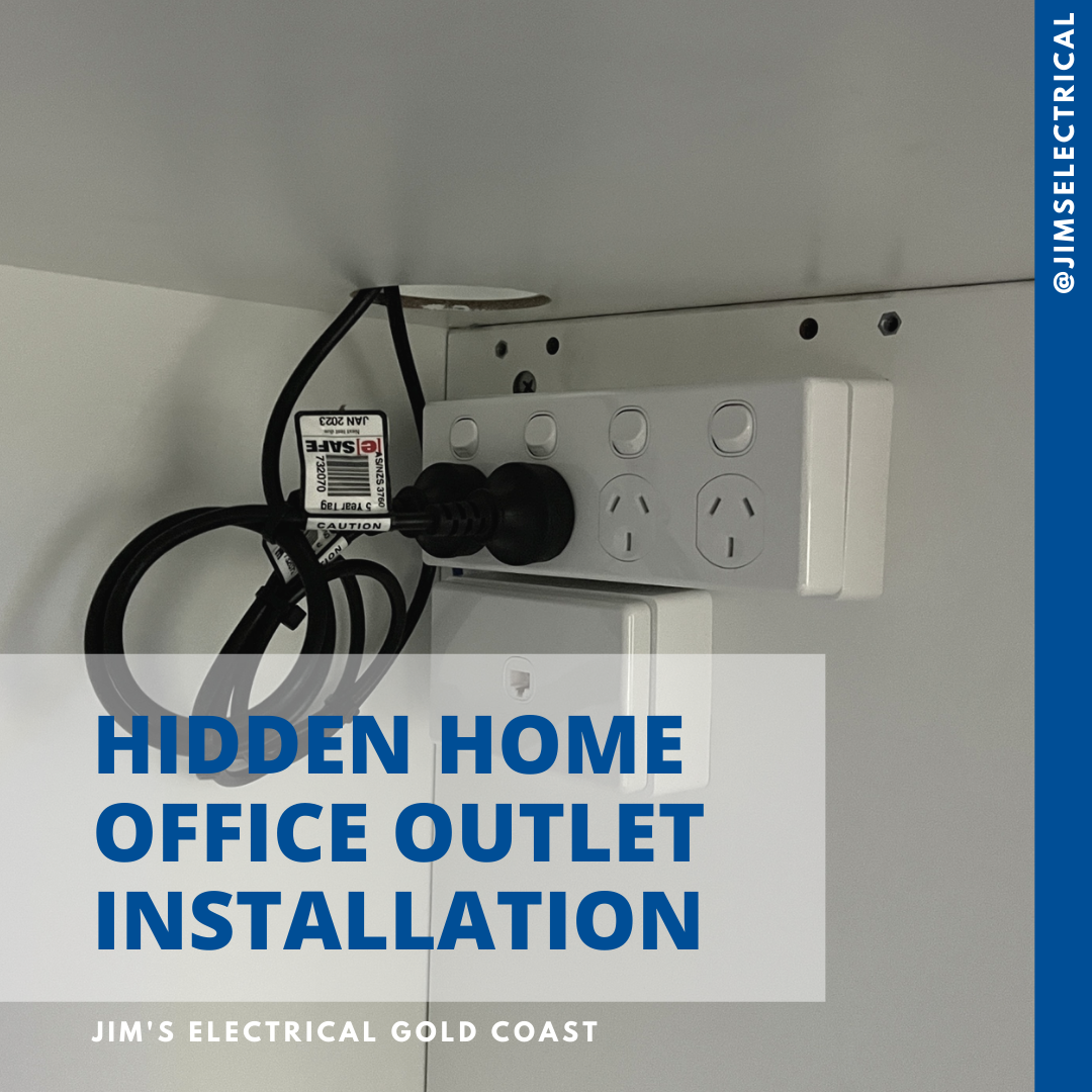 Hidden Home Office Outlet Installation