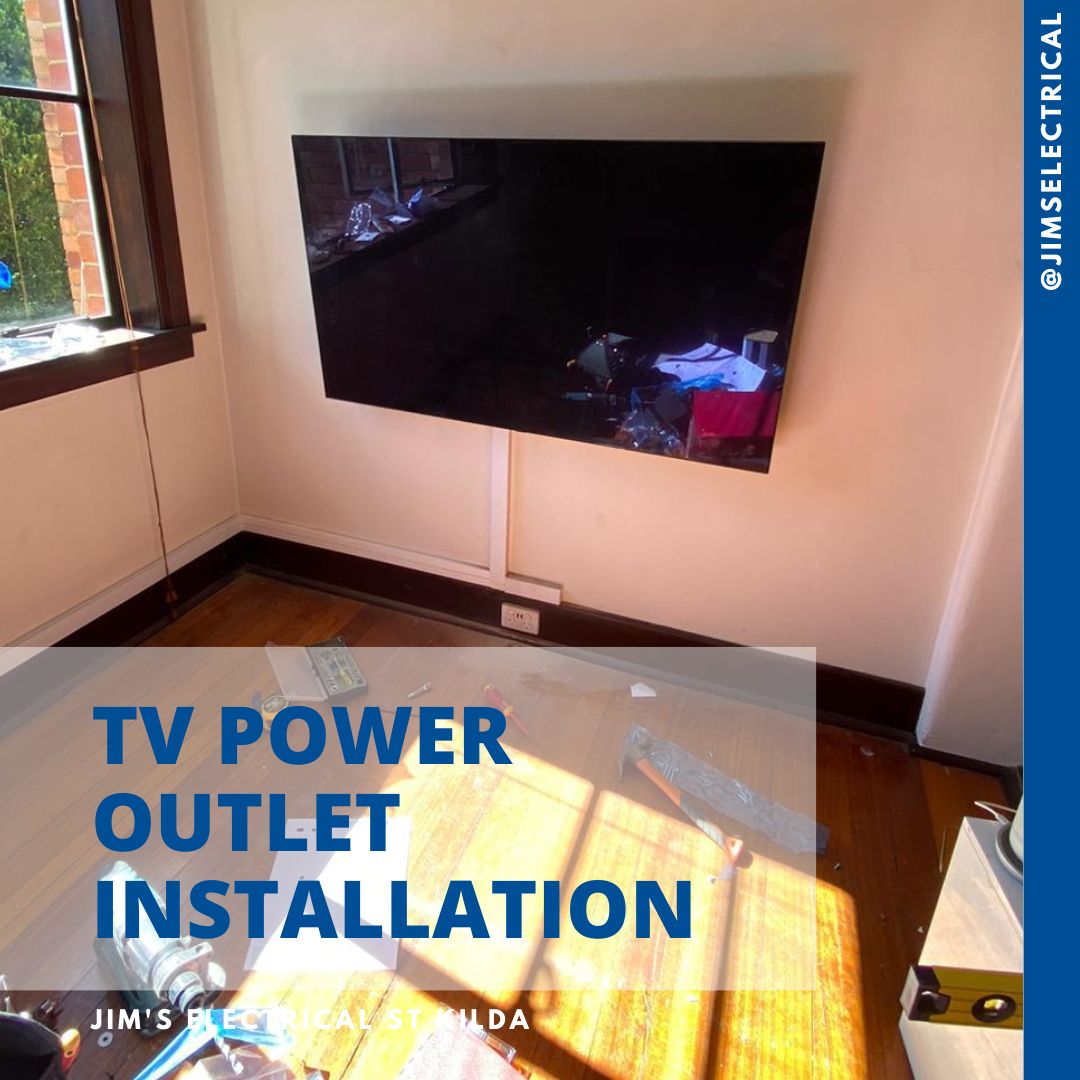 TV Power Outlet Installation